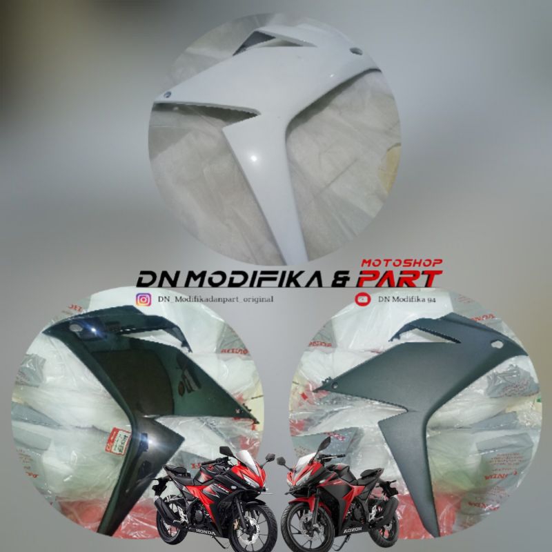 HITAM PUTIH FAIRING black white CBR150R cowl middle deck wing CBR 150R Black BODY WINGS CBR 150 ...