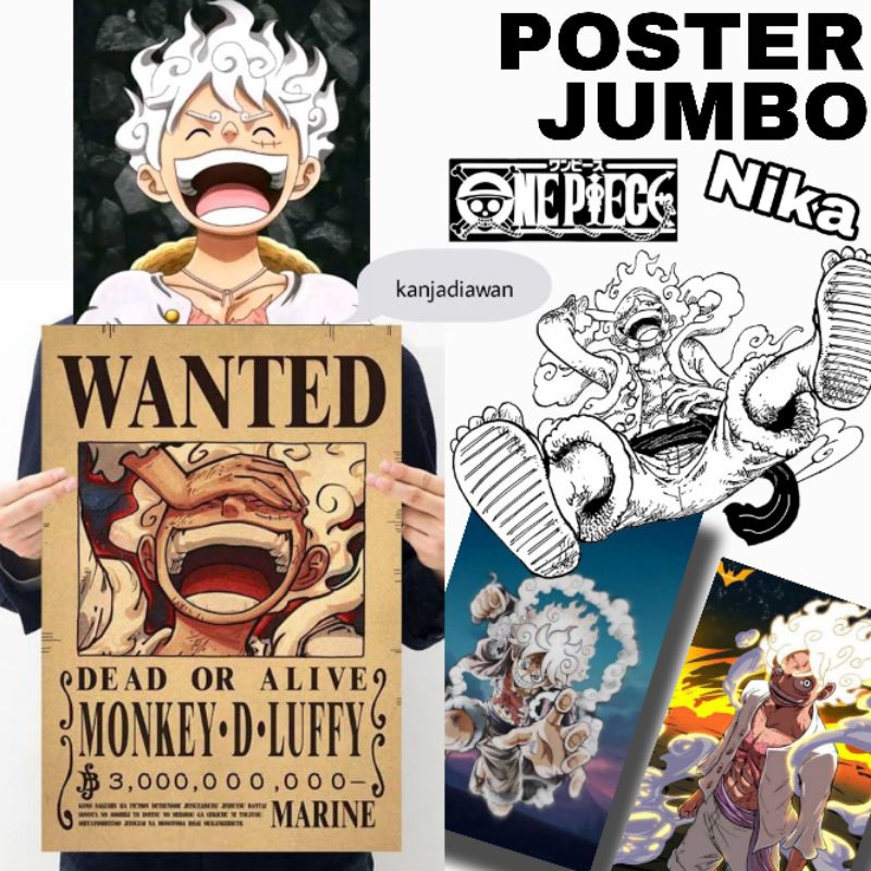 Print Luffy Gear 5 One Piece Poster CUSTOM Anime Poster | Shopee Singapore