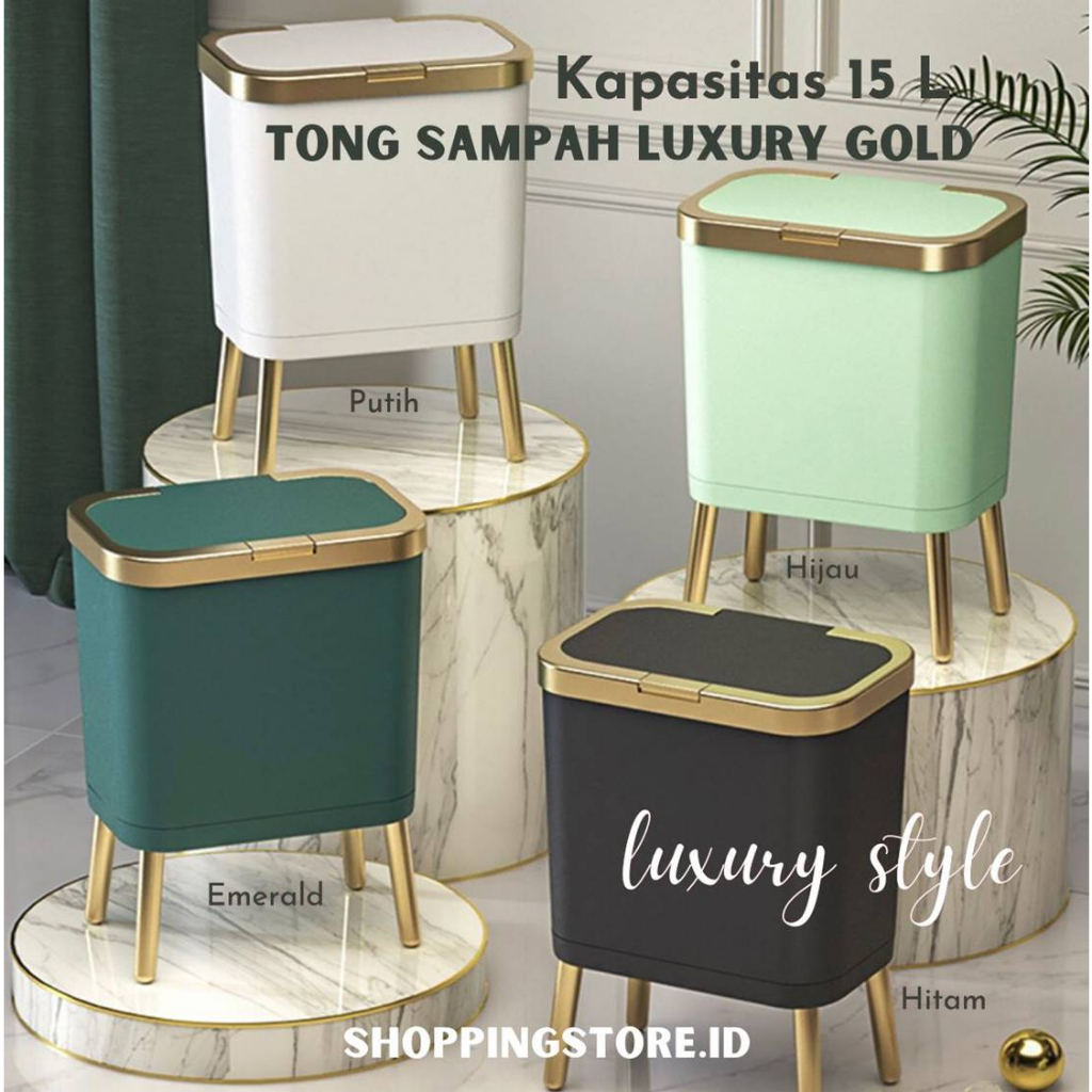 Trash BIN LIXURY/GOLD TRASH BAG/LUXURY/TRASH CAN/NORDIC TRASH CAN ...
