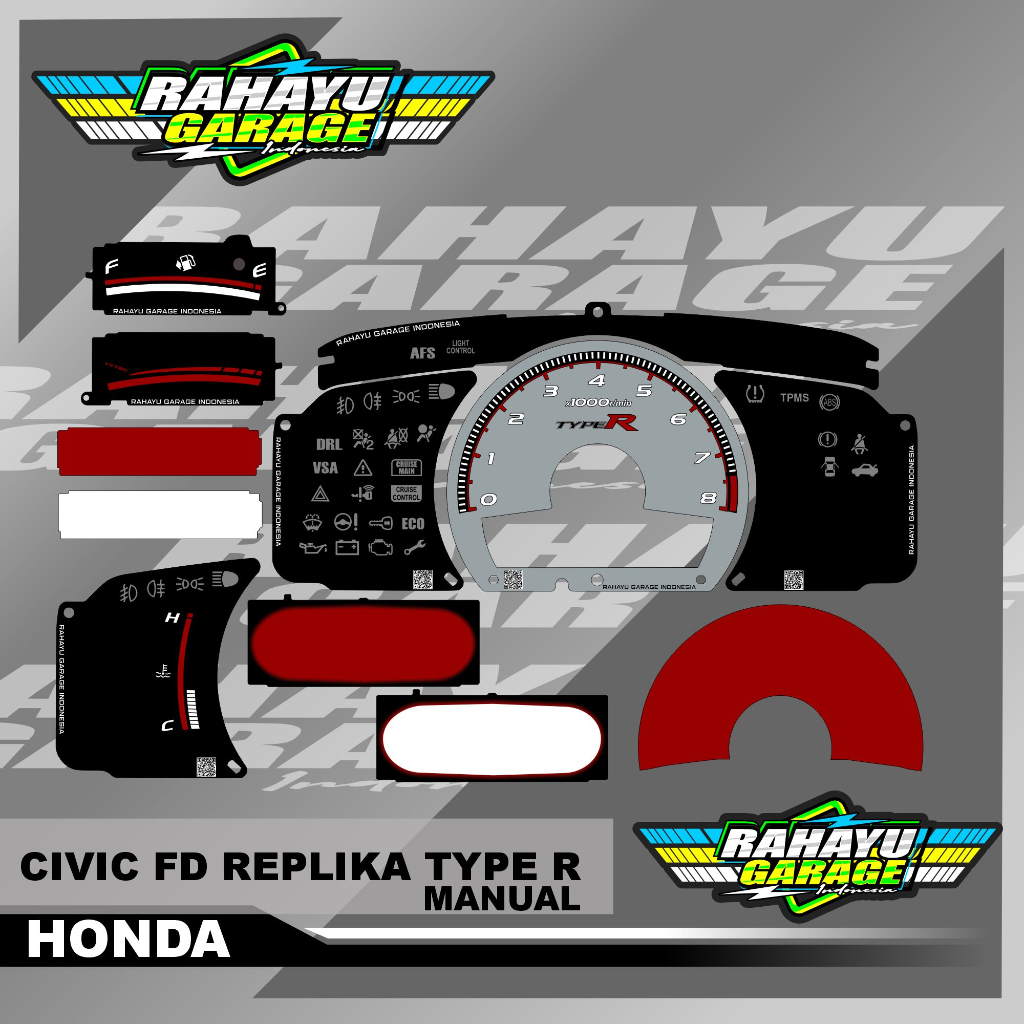 REPLIKA Speedo METER PANEL CIVIC FD REPLICA CIVIC FD TYPE R SPEEDO ...