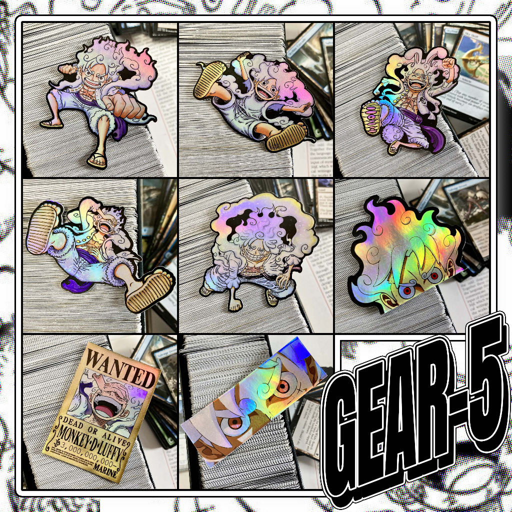 Luffy Gear 5th anime One Piece Sticker | Shopee Singapore