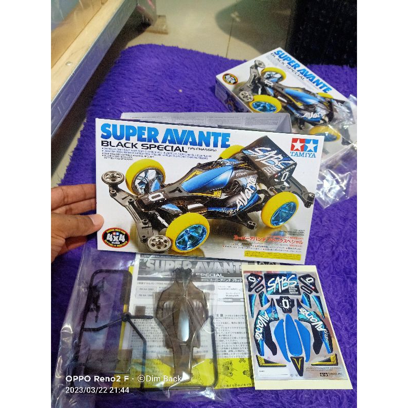 Tamiya Body Super Avante Black Special+Decal+Box | Shopee Singapore