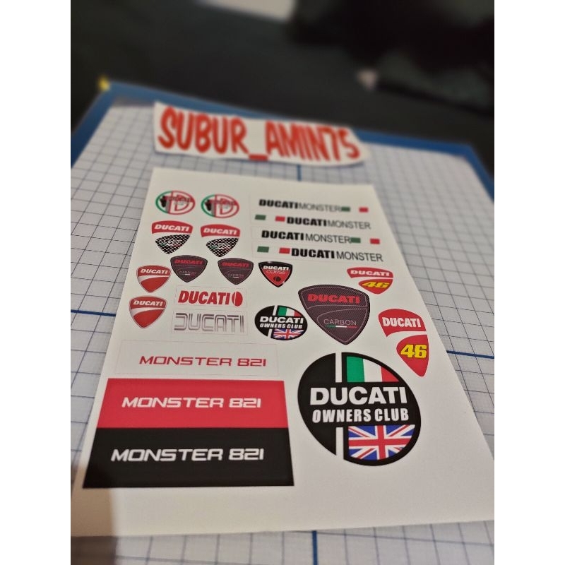 Ducati Logo Sticker | Shopee Singapore