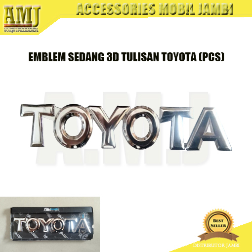Toyota WRITING 3D MEDIUM EMBLEM (PCS) | Shopee Singapore
