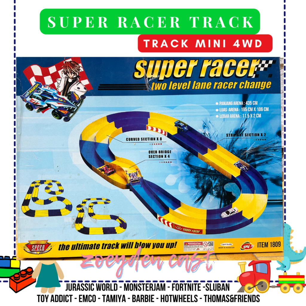 TAMIYA TAMEIYA mini 4WD super racer Track two level lane Boys Gift Set ...