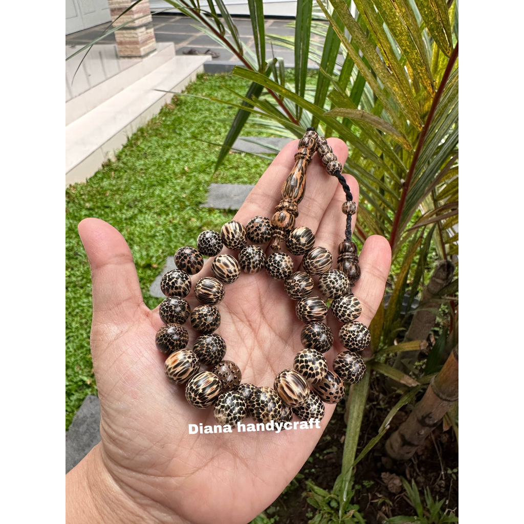 KAYU Tasbih 33 Grains Of Wood muslim Tasbe Tasbih 99 Grains Of 10mm ...