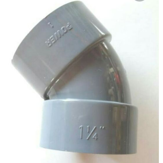 SIKU ELBOW D 45° DEGREE 1 1 1/ 4" INCH POWER KNEE KNIE ELBOW KENI PLAIN ...