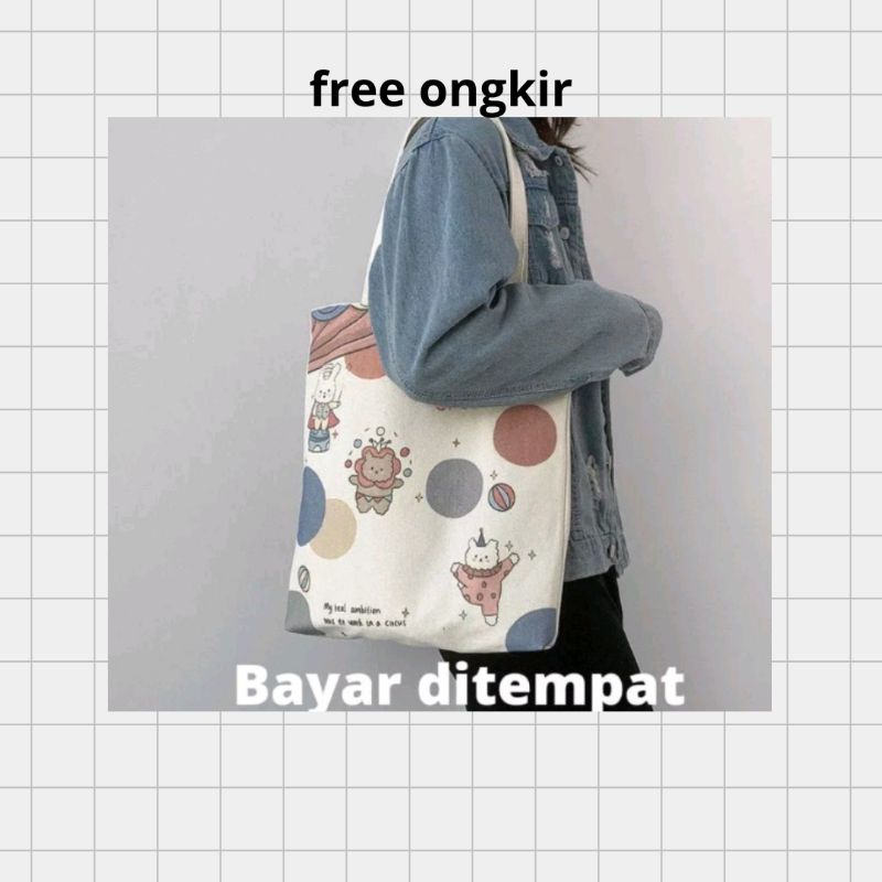 - Totebag College Work School Cute Tote bag Kpop fashion Aesthetic ...