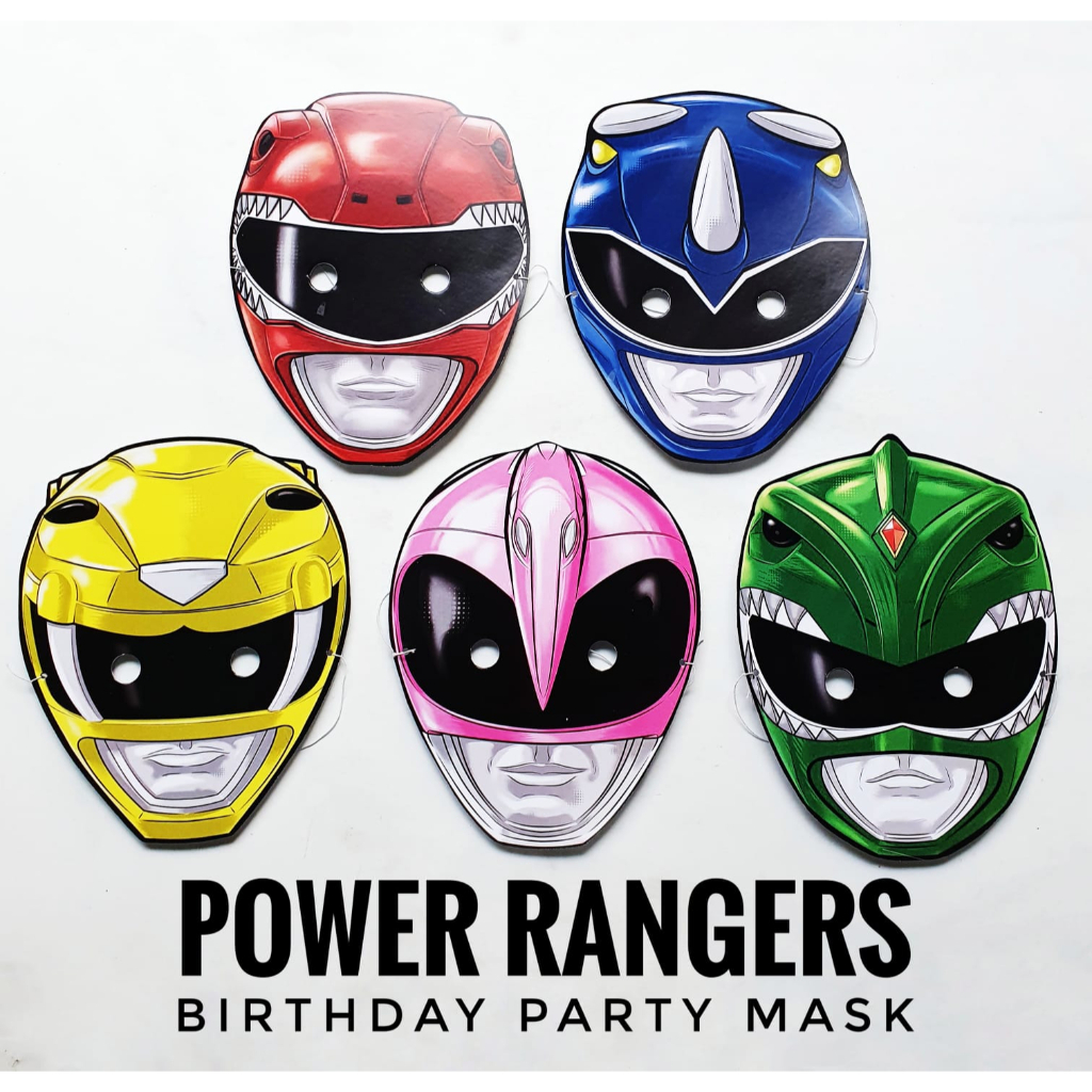 Power Rangers Mask Party Paper Mask Birthday Mask | Shopee Singapore