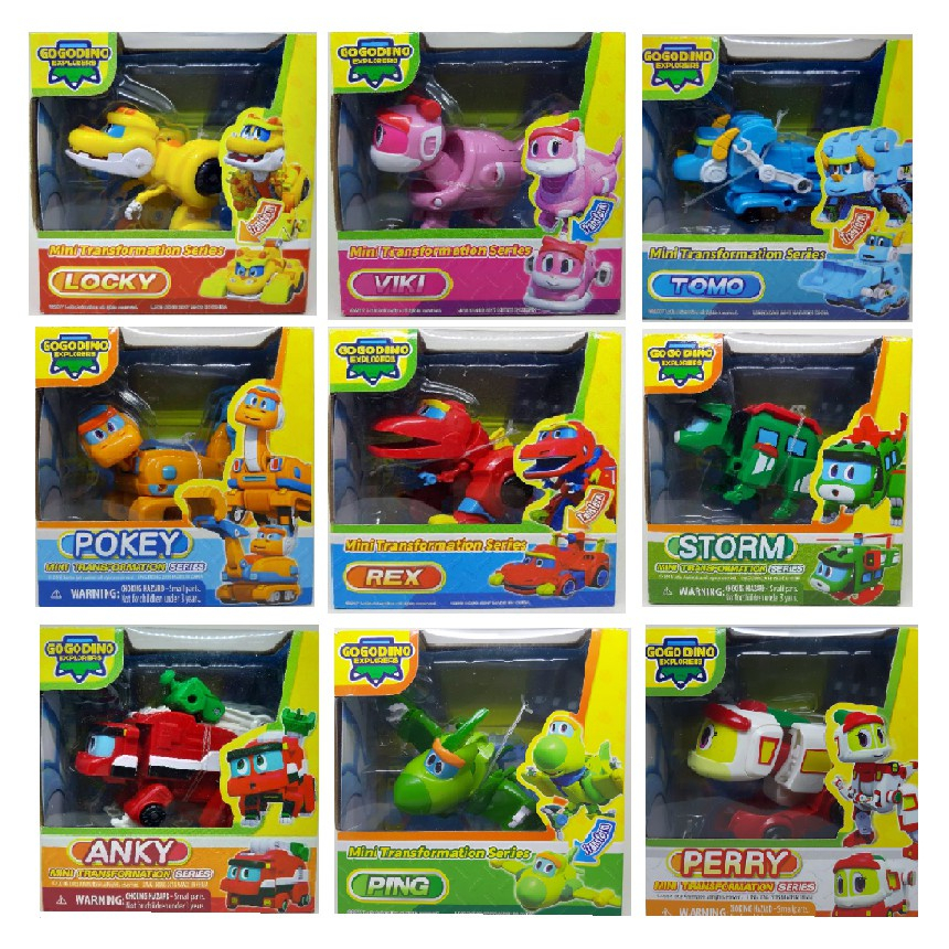 Gogo Dino Mini Deformation Robot Toy Dinosaur Transformation NEW Go Go ...