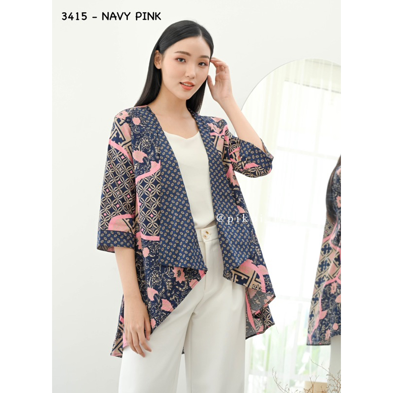 Modern women's long sleeve batik Cardigan / long batik cardi / office ...
