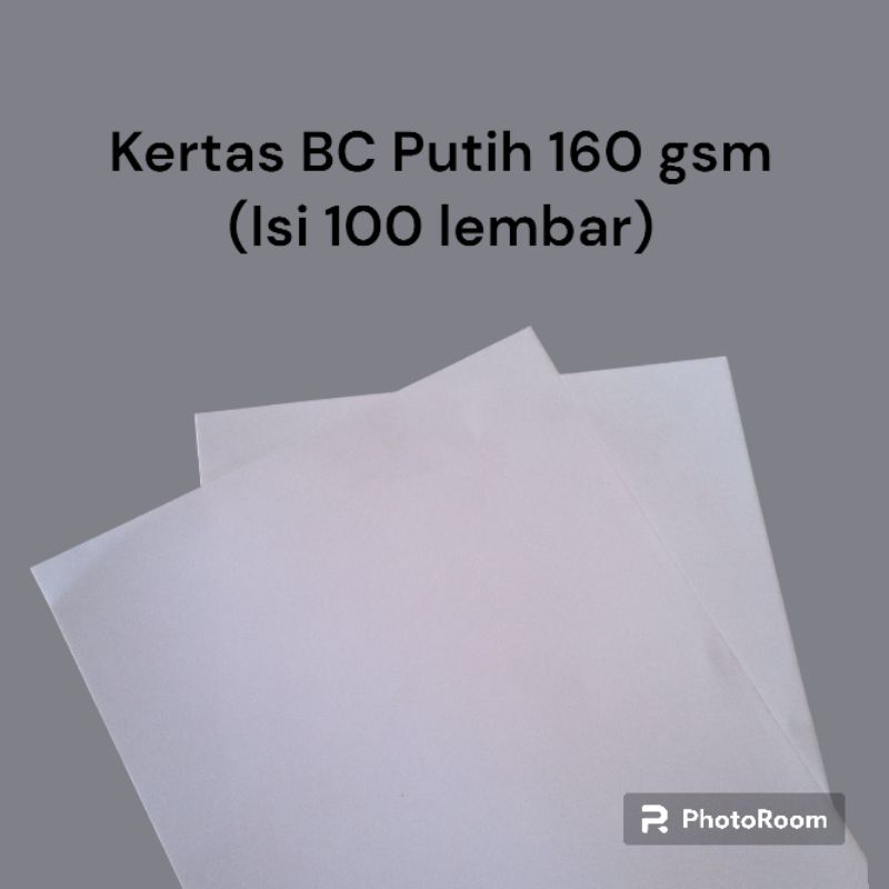 PUTIH 150 gsm White BC Paper Size F4/A4 (Contains 100 sheets) | Shopee ...