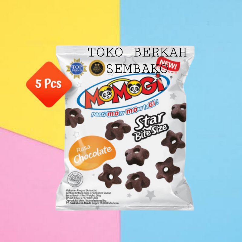 Momogi Star Bite Size - Chocolate 20gr - 1 PACK | Shopee Singapore