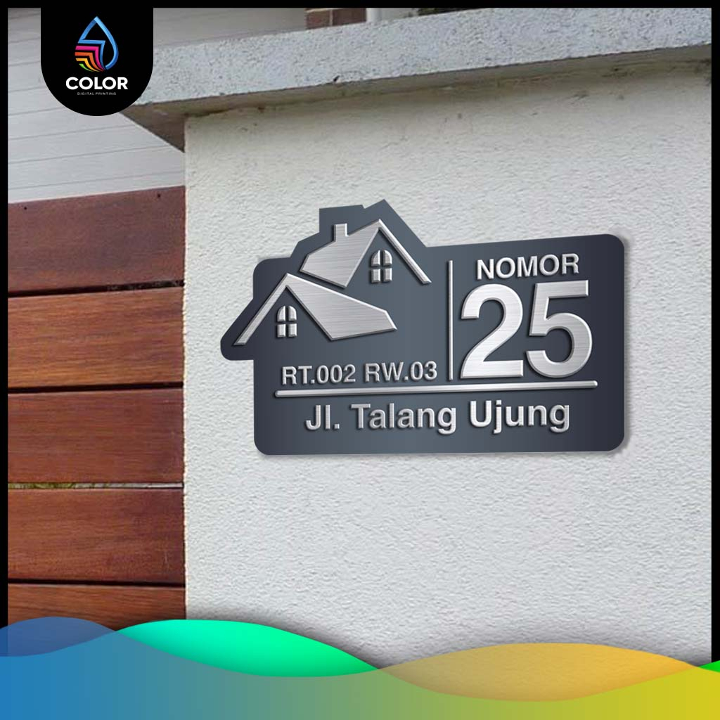 Special Metallic Acrylic House Number/Metallic House Number Sticker ...