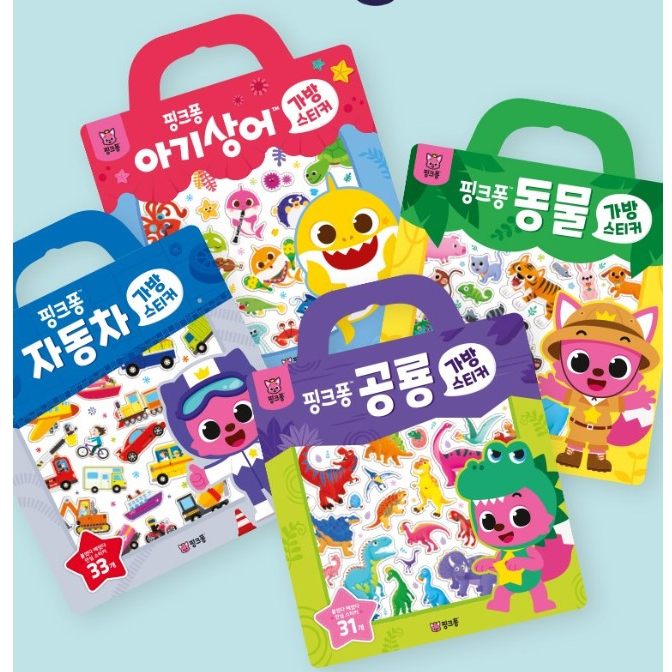 Reusable sticker book / pinkfong baby shark sticker book ori Korea ...