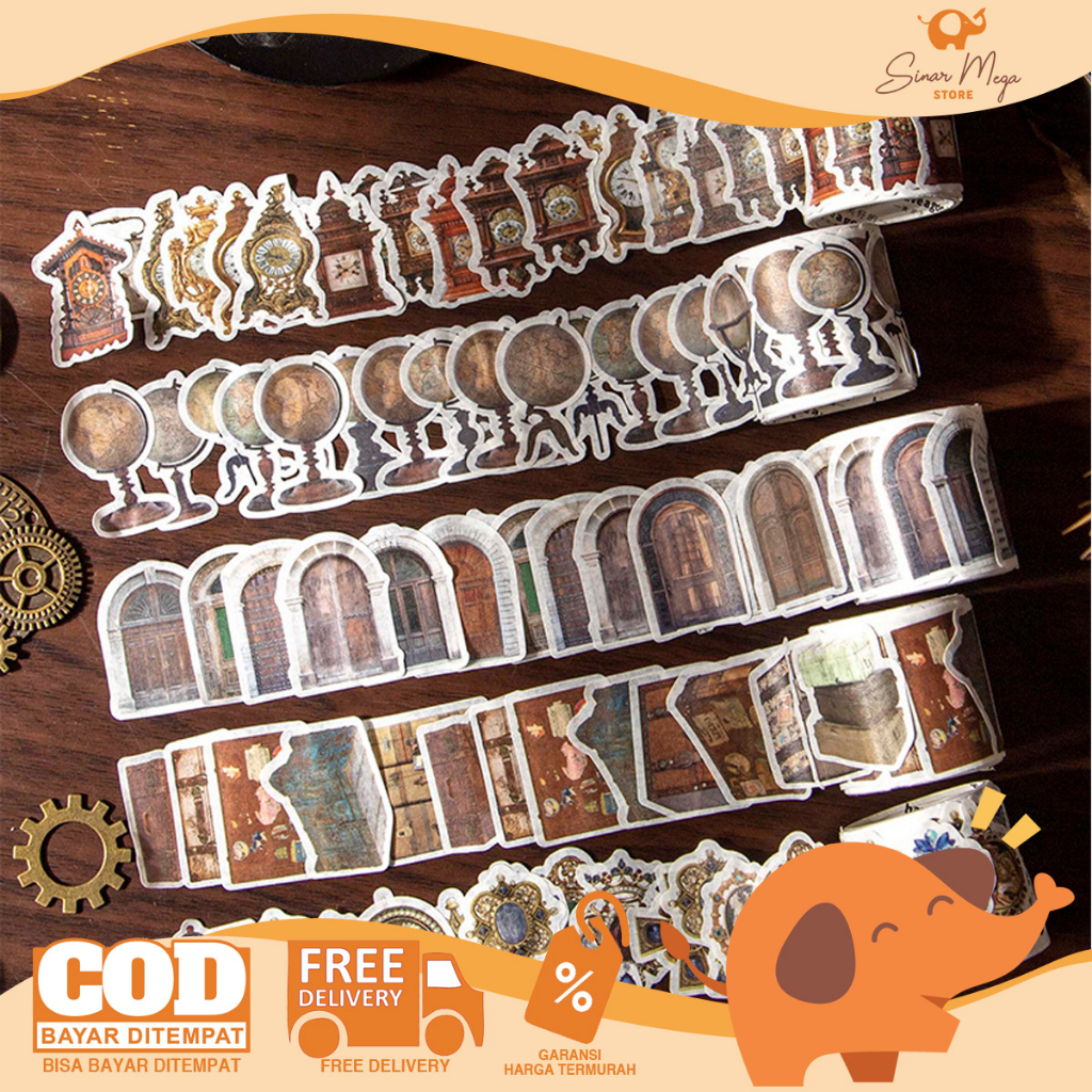 Disciplined Trace Retro Objects Roll Deco Stickers / Roll Deco Stickers ...