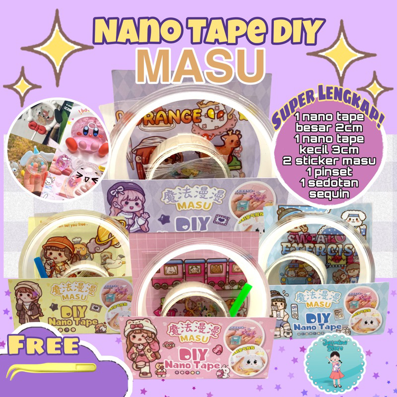 Nano Double tape Masu sticker/Masu sticker/Nano Double tape Fancy/Nano ...