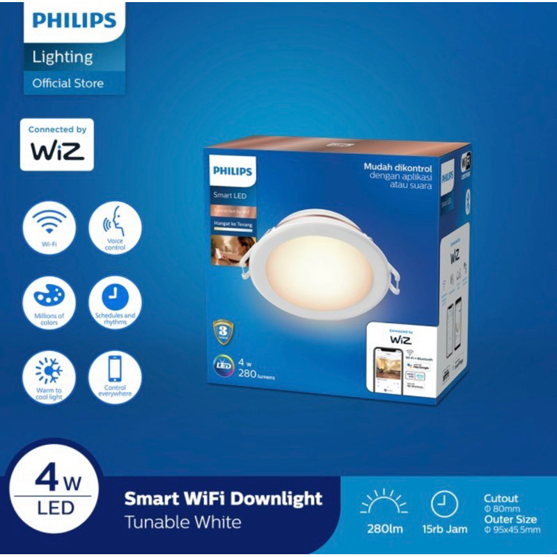 Philips DOWNLIGHT WIFI 4W LED DOWNLIGHT BLUETOOTH SERIES TUNABLE WHITE ...