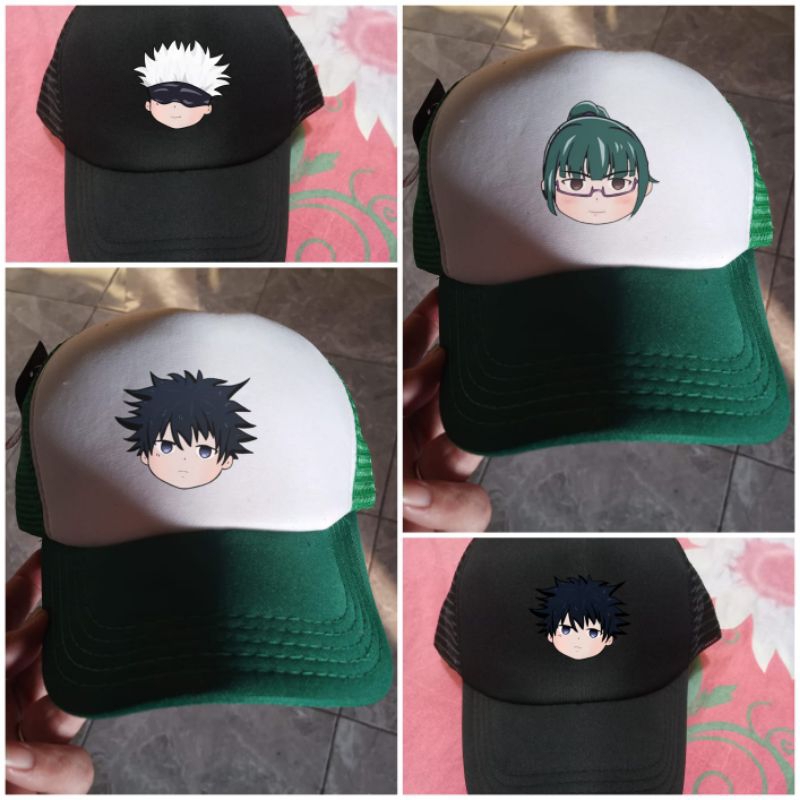Gojo hat screen printed hat jujutsu tracker hat Net hat inumaki megumi ...