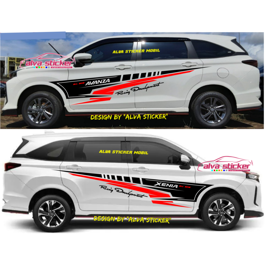 (alva) Best body sticker avanza xenia all new stripe side body sticker ...