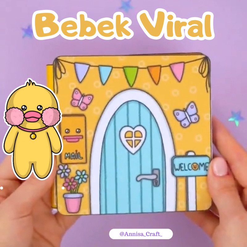 Viral Duck House Book Quite Book Paper Doll Educational Toys for ...