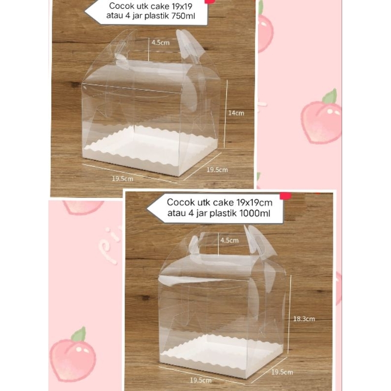 Mika Box 4 jars 750ml Mika Box 4 jars 1000ml Cake Box 19x19 Pudding Box ...
