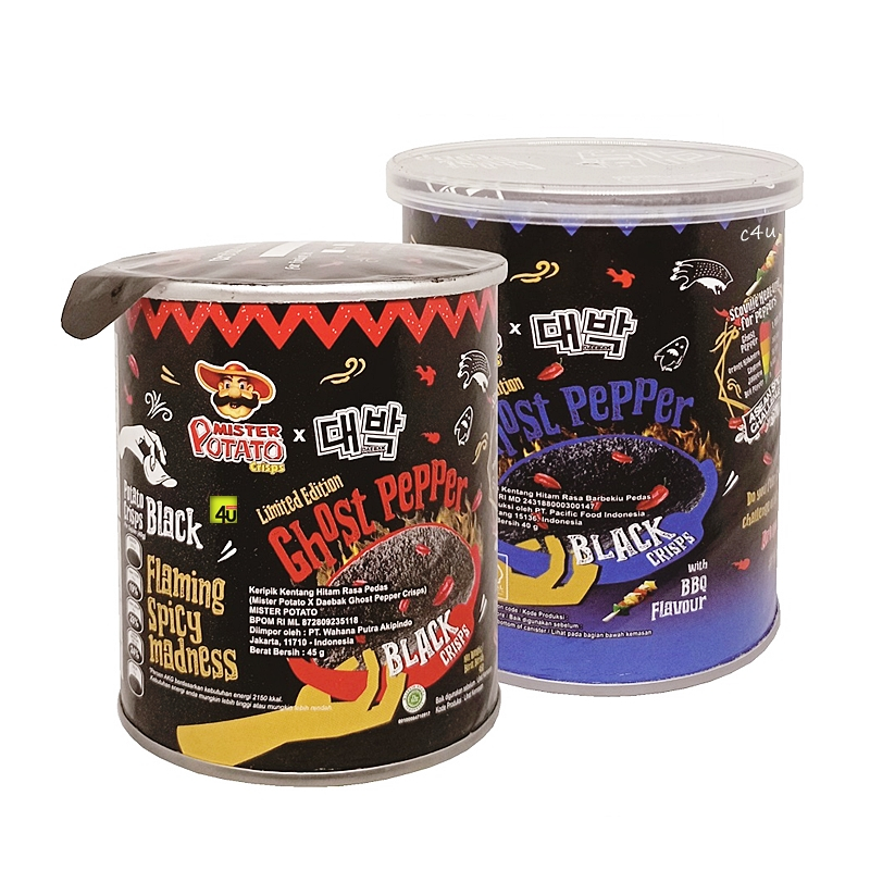 Mister Potato GHOST PEPPER - Black Potato Crisps - Small Tube | Shopee ...