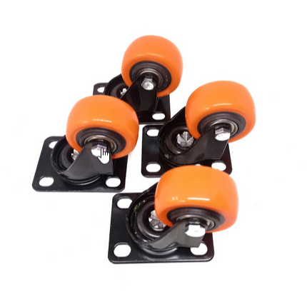 Fukuda Caster Wheel 2 Inch ORANGE Thick Life Without Brake/Castor Plate ...