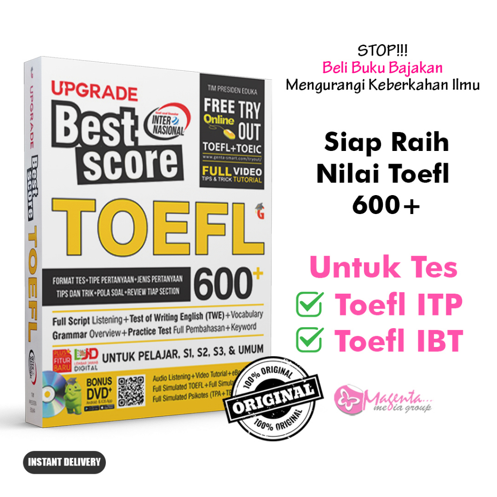 TOEFL TOEIC Test Book Upgrade Best Score TOEFL 600+ | Shopee Singapore