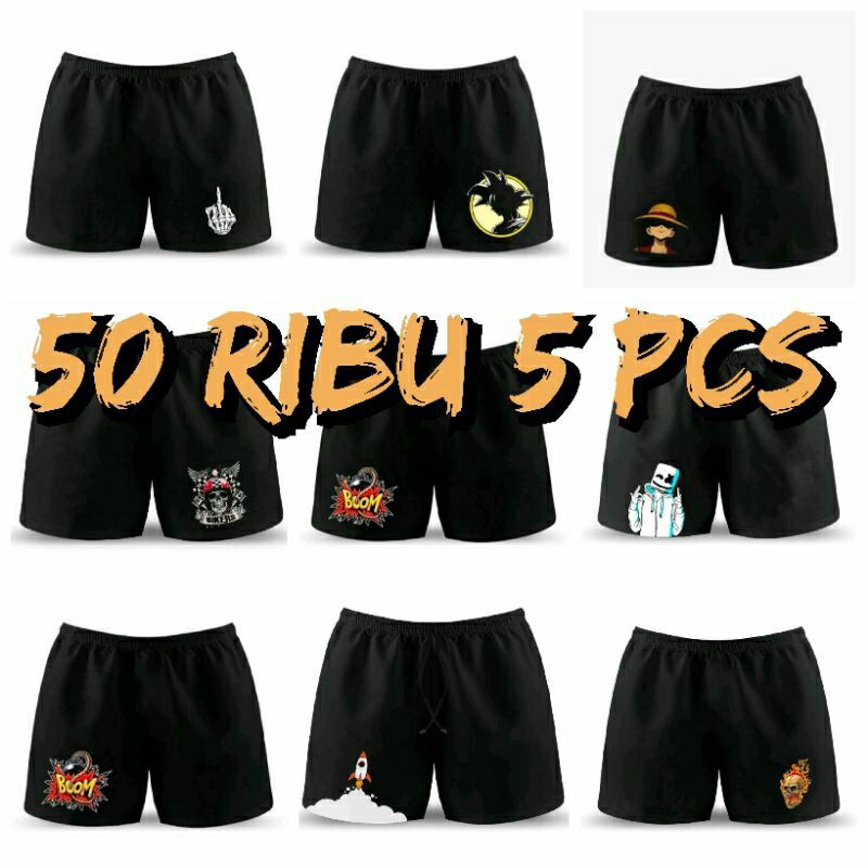 SAVE PACKAGE 5 Pcs Men's Women's Patterned Shorts / UNISEX BOXERS / MEN ...