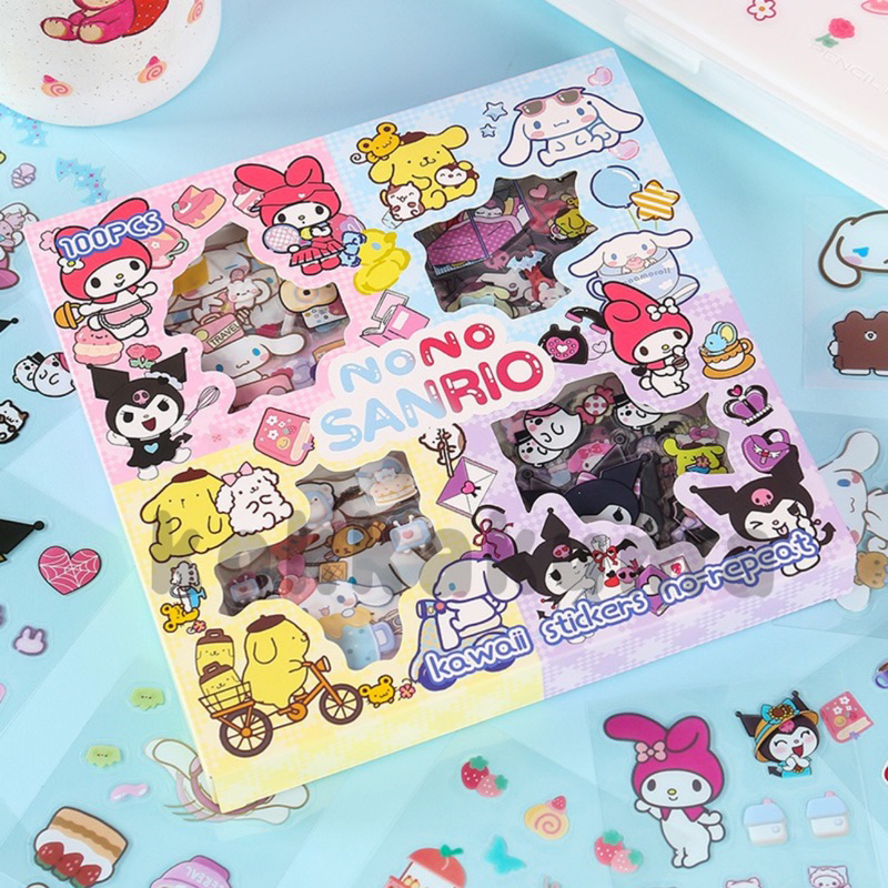 Kkm) NONO Sanrio Mix Sticker Box Mixed Korean Character Aesthetic ...