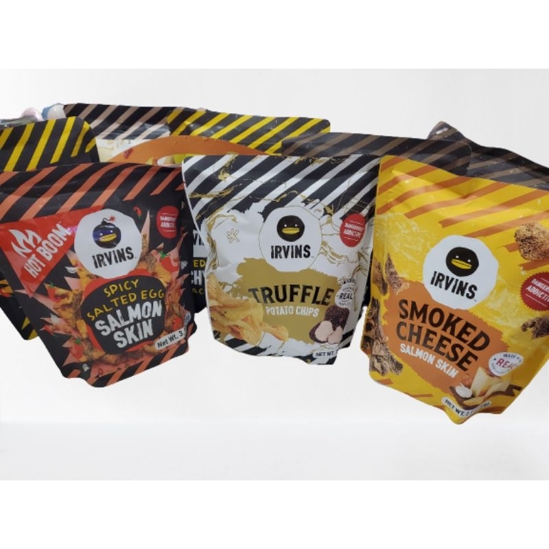 Irvins irvin singapore salted egg fish skin potato Chips snack 105 gr ...