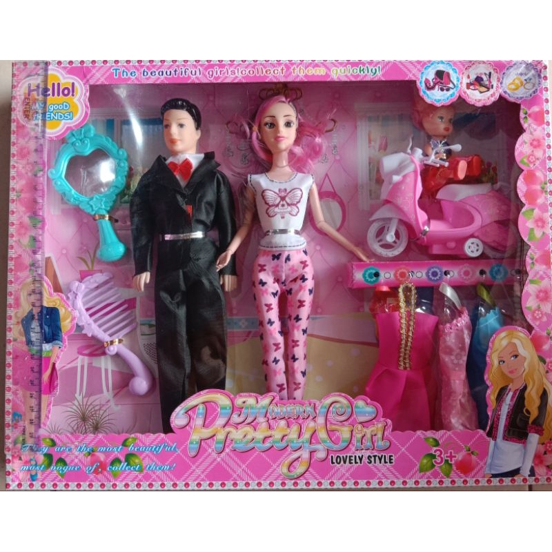 Barbie Children's Toy Set Barbie Family | Shopee Singapore