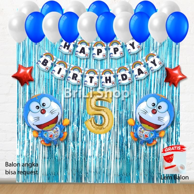 Doraemon Children's Birthday Decoration Set Package | Doremon Theme ...
