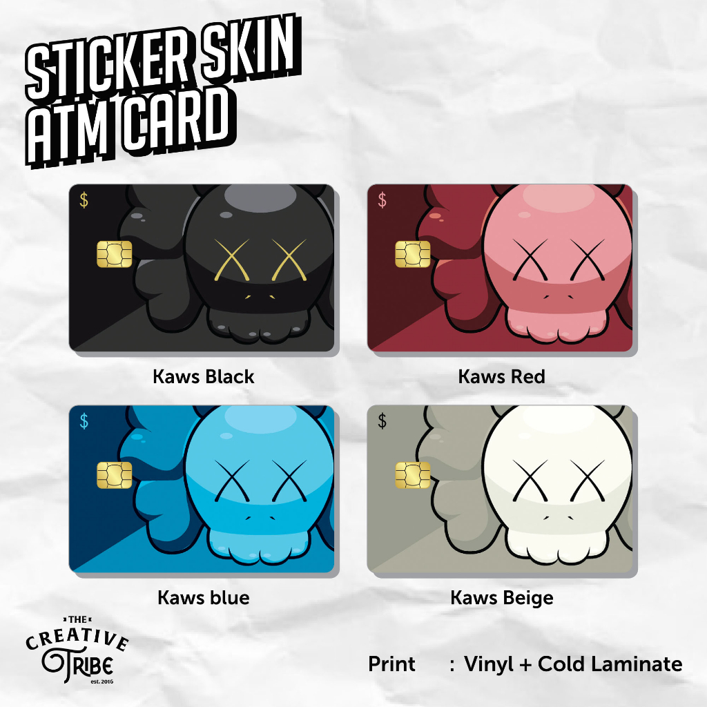 Kaws XX - Sticker Card Skin - Vinyl ATM Debit Credit Emoney Flazz ...