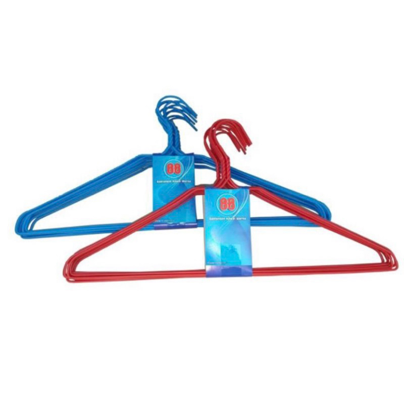 GANTUNGAN Colored Wire Hangers, 10pcs Stainless Clothes Hangers ...