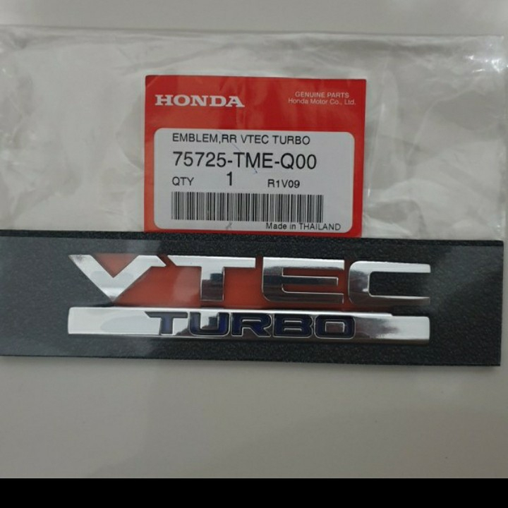 Rear Emblem With VTEC V-TEC Turbo Logo Writing Honda CRV Turbo Original ...