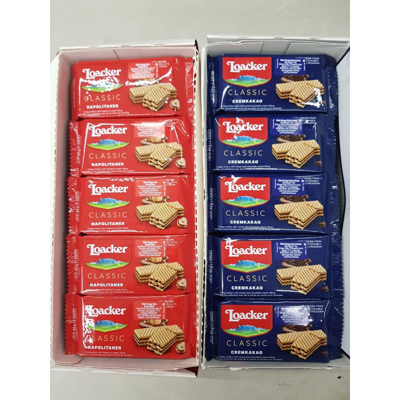 Loacker classic Napolitaner / cremakakao 45 grams | Shopee Singapore