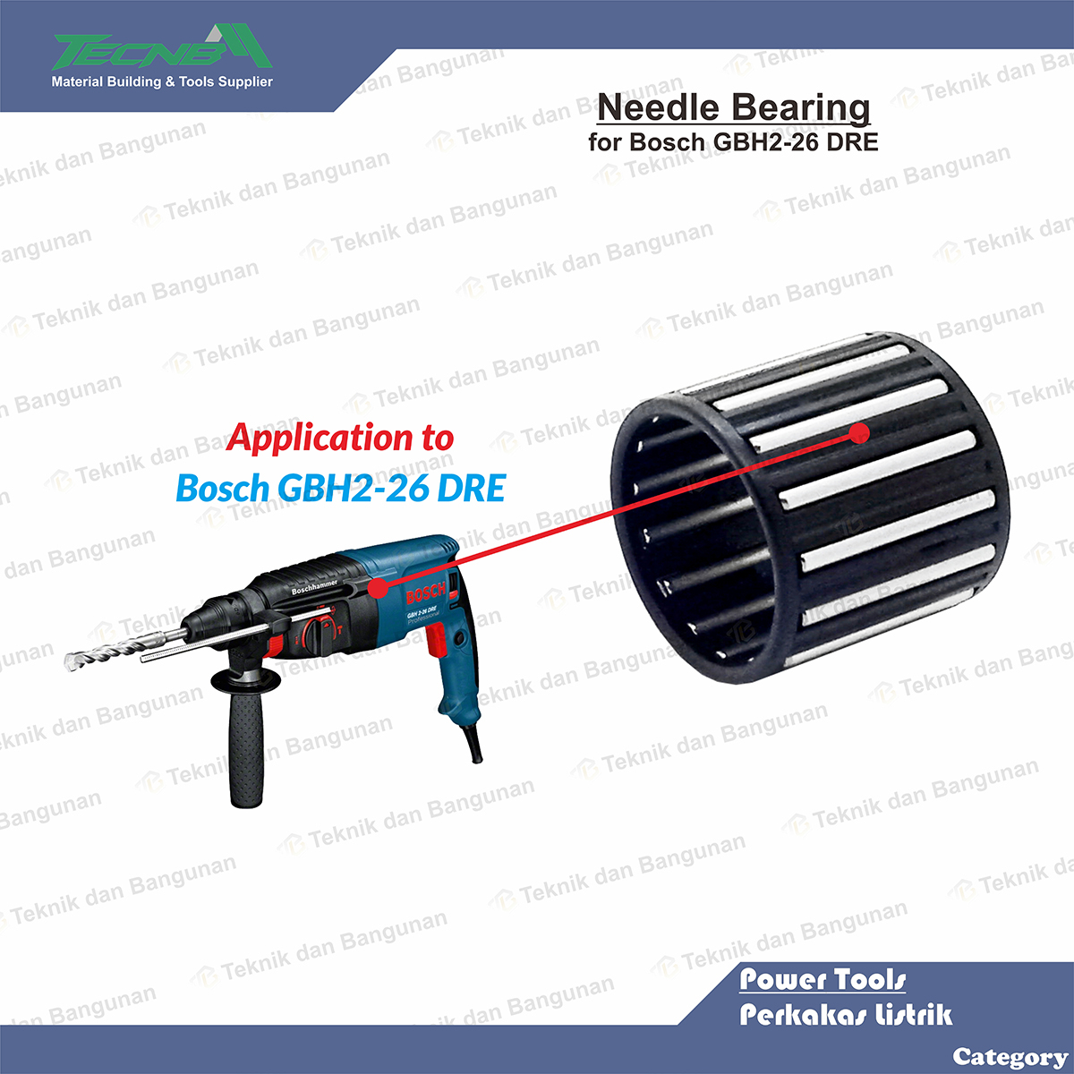 MESIN Bamboo Needle Bearing for Bosch GBH2-26 DRE Drilling Machine ...