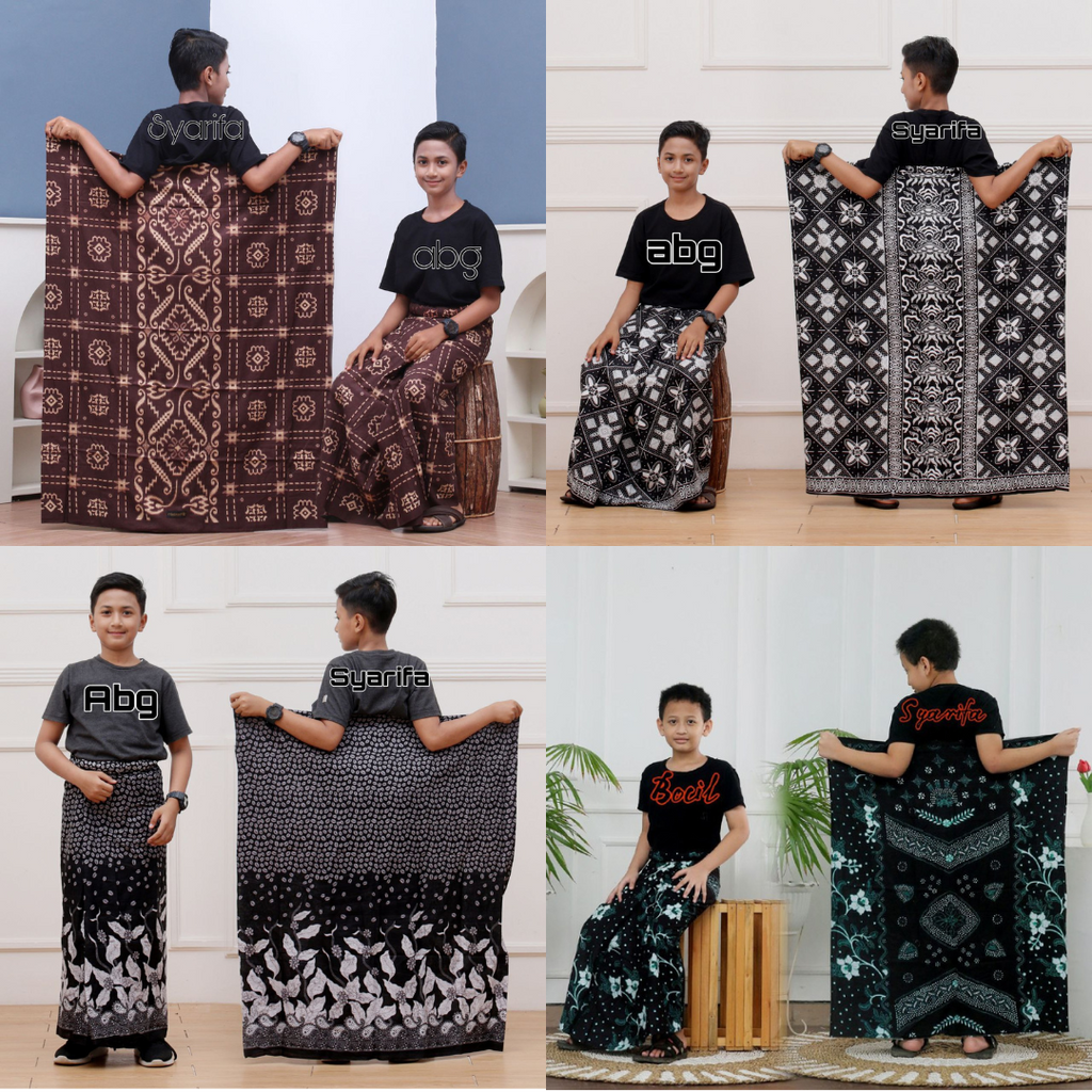 Boys' batik sarongs / children's batik sarongs aged 6 to 10 years ...