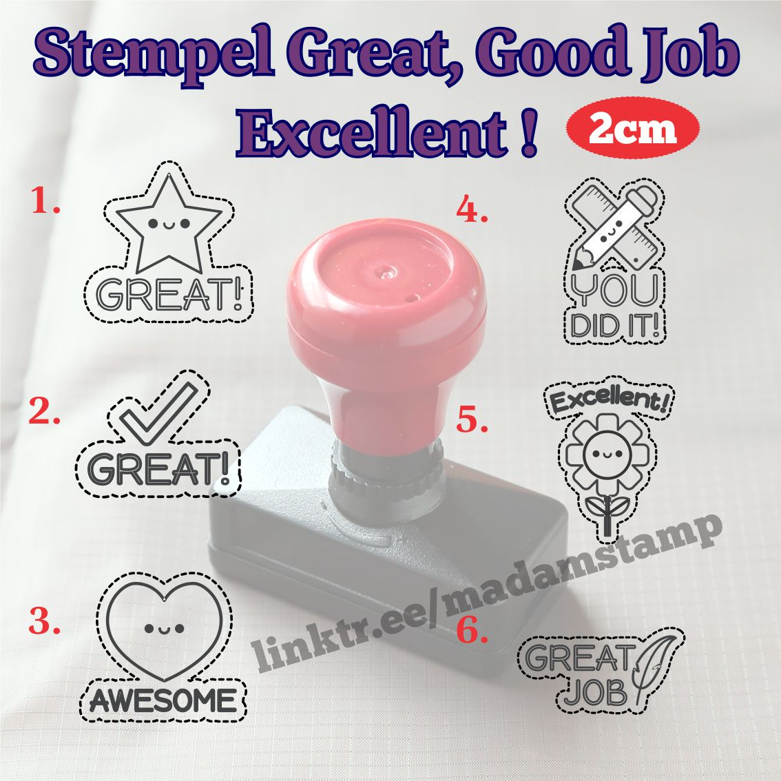 2cm teacher value stamp great good job awesome excellent automatic ...