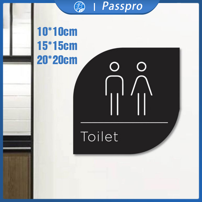Sign Board Toilet Sign Toilet Sign Acrylic Material Unisex Toilet ...