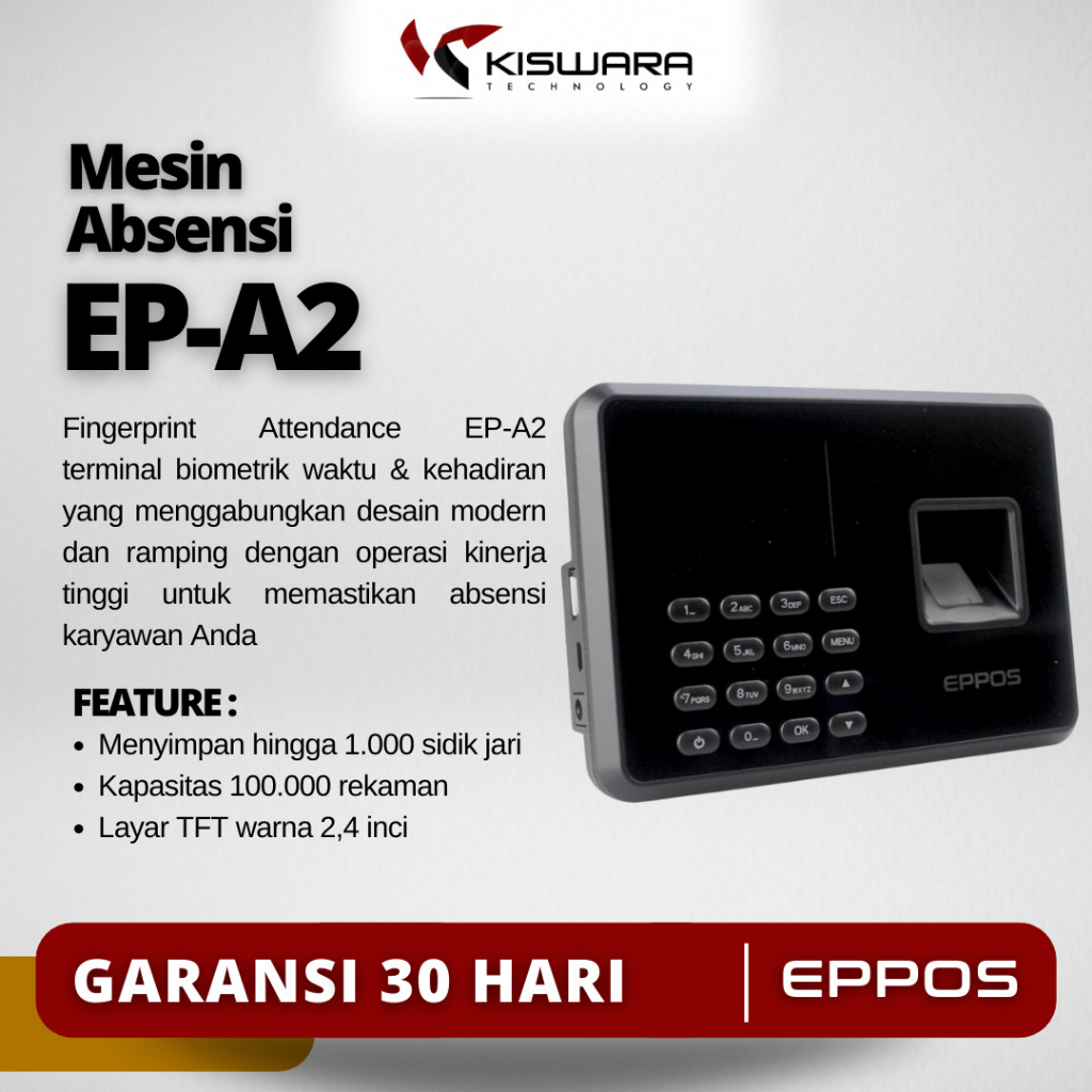 MESIN Eppos EP A2 Fingerprint Attendance Machine | Shopee Singapore