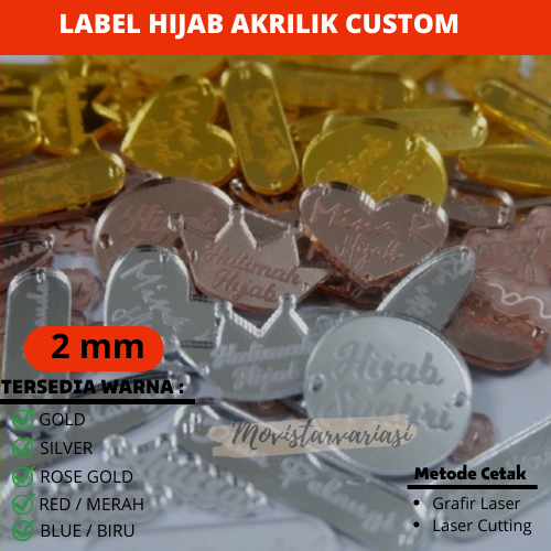 Hijab Labels Acrylic Labels Custom Acrylic Brand Labels Acrylic Hijab ...