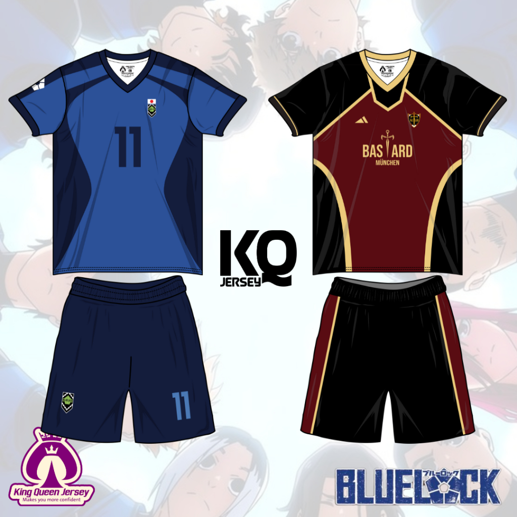 KQ Blue Lock Eleven and Bastard Fullprint futsal Jersey for Adults and ...