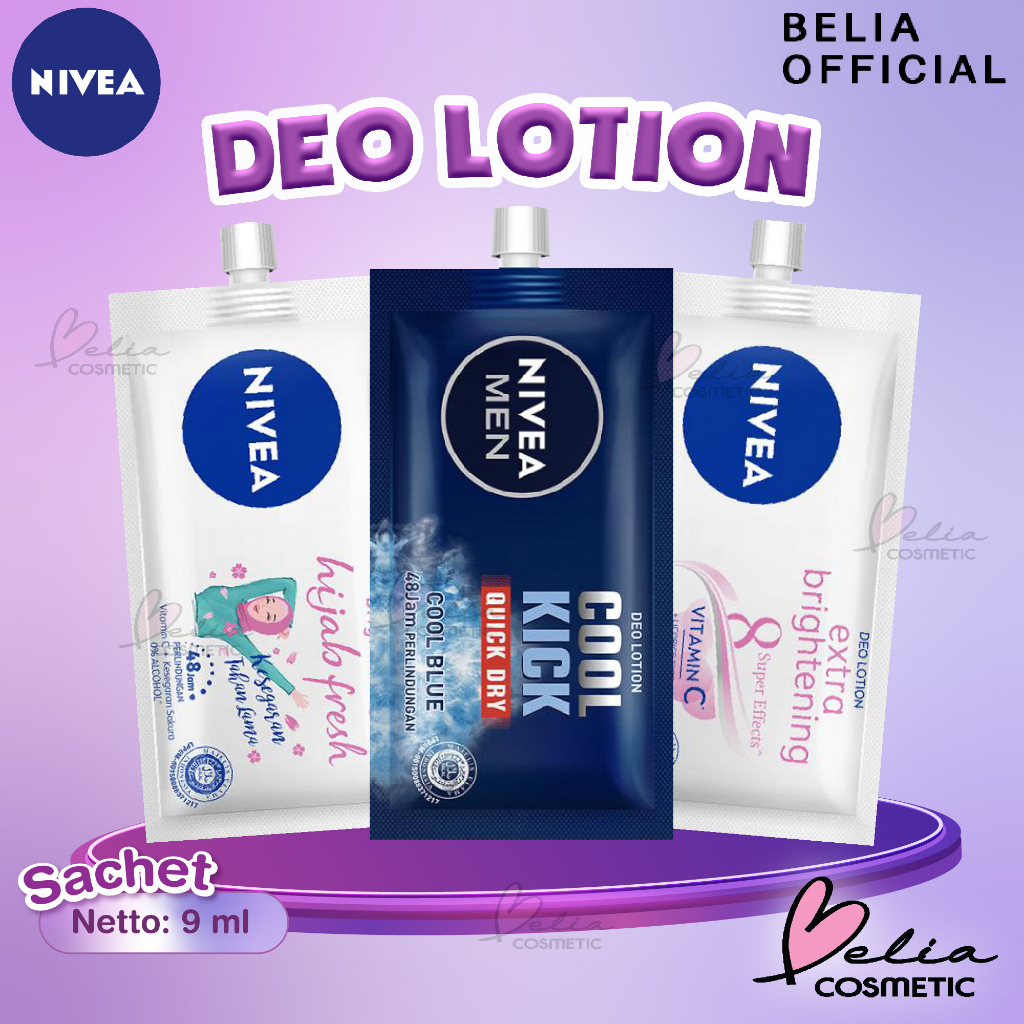 Belia NIVEA Deodorant Deo Lotion Sachet 9ml | Men Ice Cool | Fresh ...