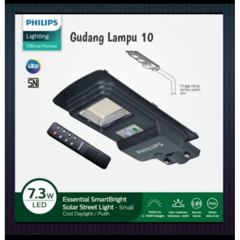 Philips BRC010 7 Watt Solar PJU Street Light | Shopee Singapore
