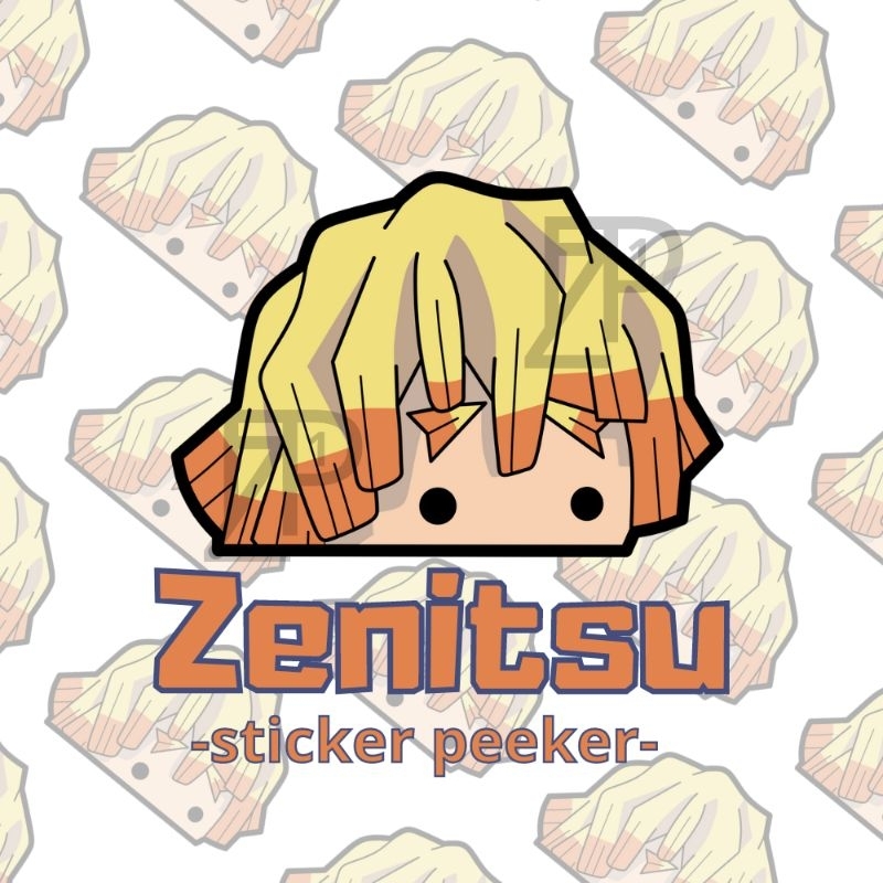 Sticker Peek ANIME ZENITSU AGATSUMA DEMON SLAYER (WATERPROOF) | Shopee ...