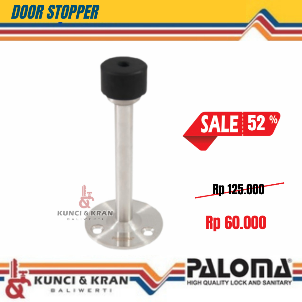 Paloma Door Stop DSP221 SSS Rubber stopper Stainless steel Door stopper ...