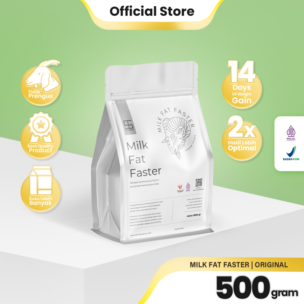 Shams Milk Fat Faster Livestock Original flavor 500gr Goat's Milk to increase ideal weight gain ...